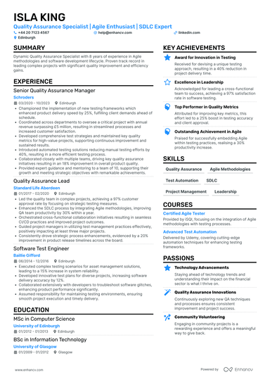 Test Manager CV Examples & Guide for 2026