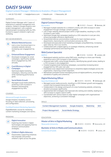 Digital Marketing Manager CV Examples & Guide for 2026