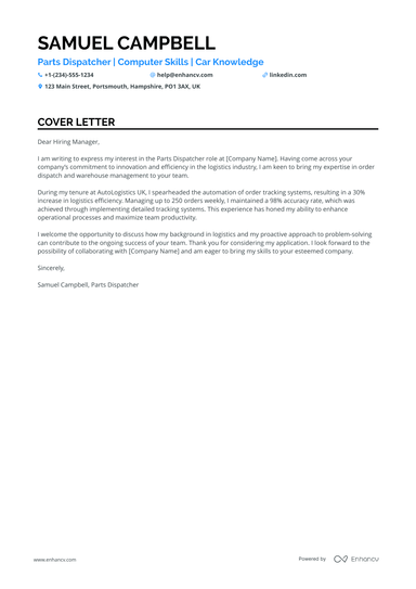 Warehouse Cover Letter Examples & Guide for 2025