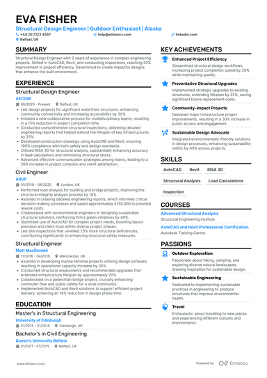 Structural Engineer CV Examples & Guide for 2025