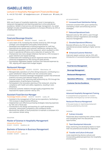 Lecturer CV Examples & Guide for 2026