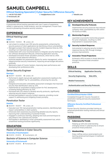Penetration Tester CV Examples & Guide for 2026