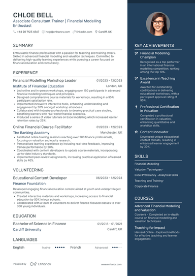 Finance Intern CV Examples & Guide for 2026