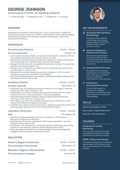 Chemist CV Examples & Guide for 2026