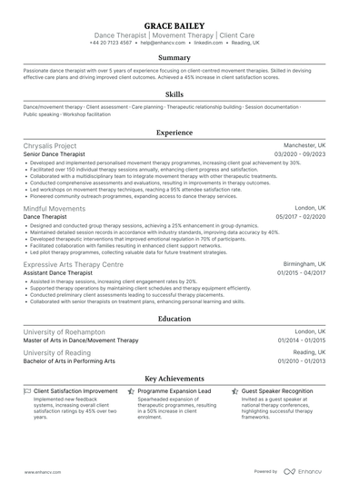 Dance CV Examples & Guide for 2026