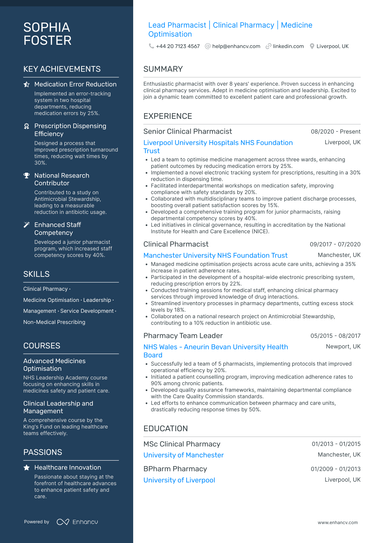Pharmacist CV Examples & Guide for 2026
