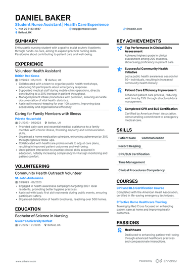 Nursing Student CV Examples & Guide for 2026