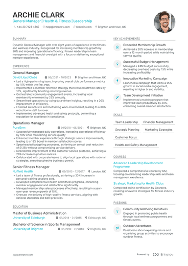 General Manager CV Examples & Guide for 2026