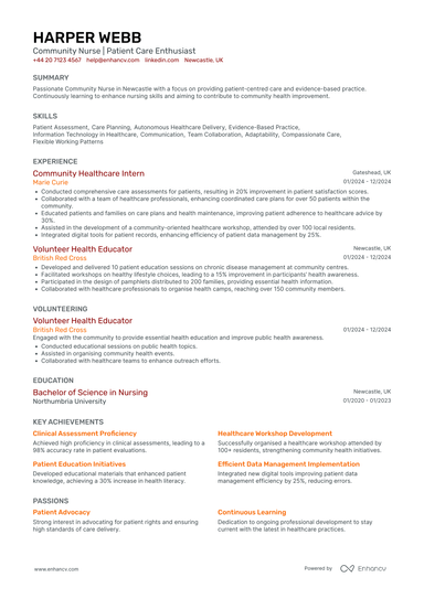 Nursing Student CV Examples & Guide for 2026