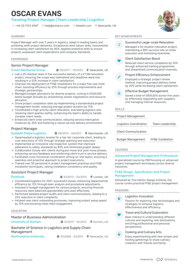 Project Manager CV Examples & Guide for 2025