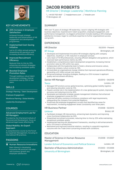 HR Director CV Examples & Guide for 2026