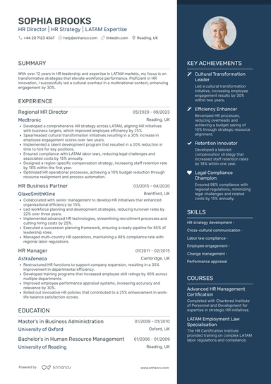 HR Director CV Examples & Guide for 2026