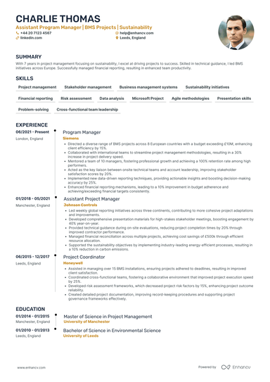 Program Manager CV Examples & Guide for 2026