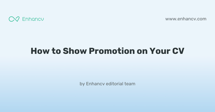Promotions on CV: Where to Include Them?