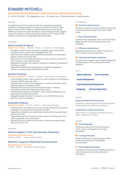 Advertising CV Examples & Guide for 2025