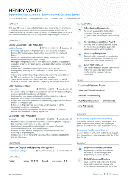 Flight Attendant CV Examples & Guide for 2025