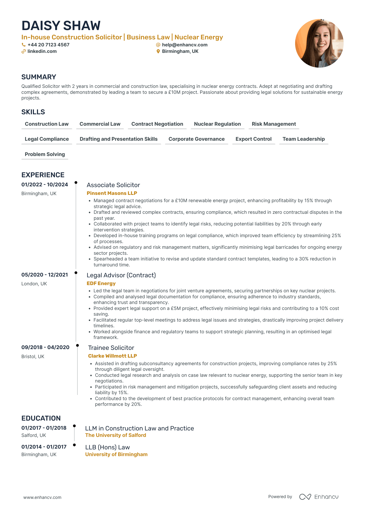 Solicitor CV Examples & Guide for 2025