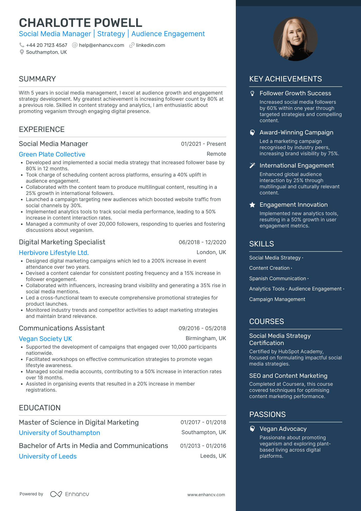Content Creator CV Examples & Guide for 2025