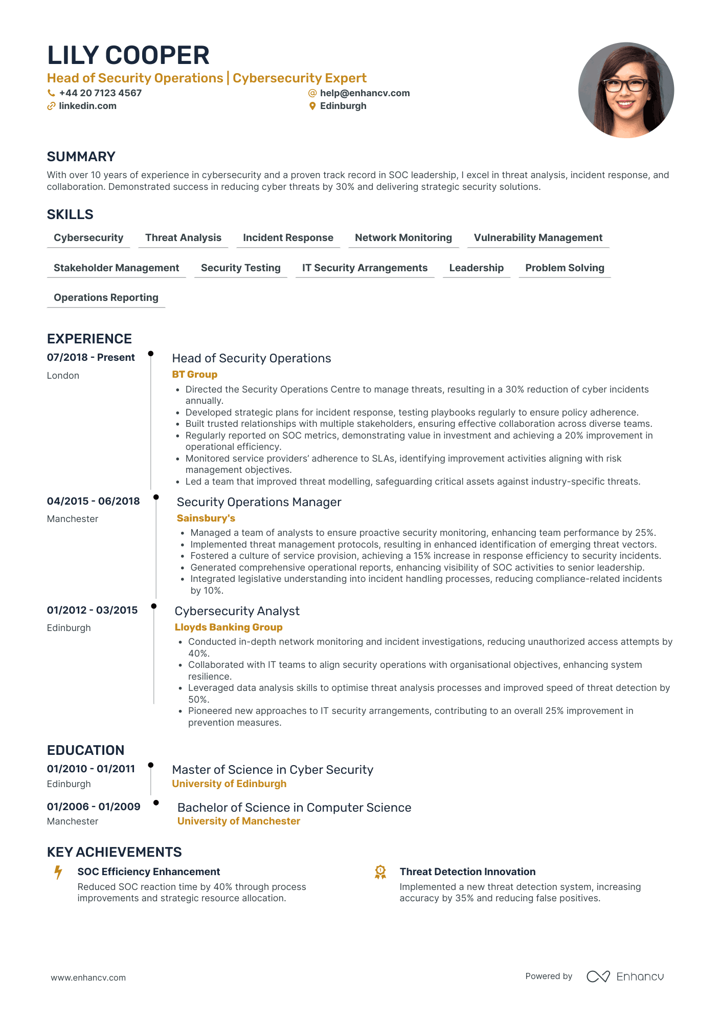 Cyber Security CV Examples & Guide for 2026