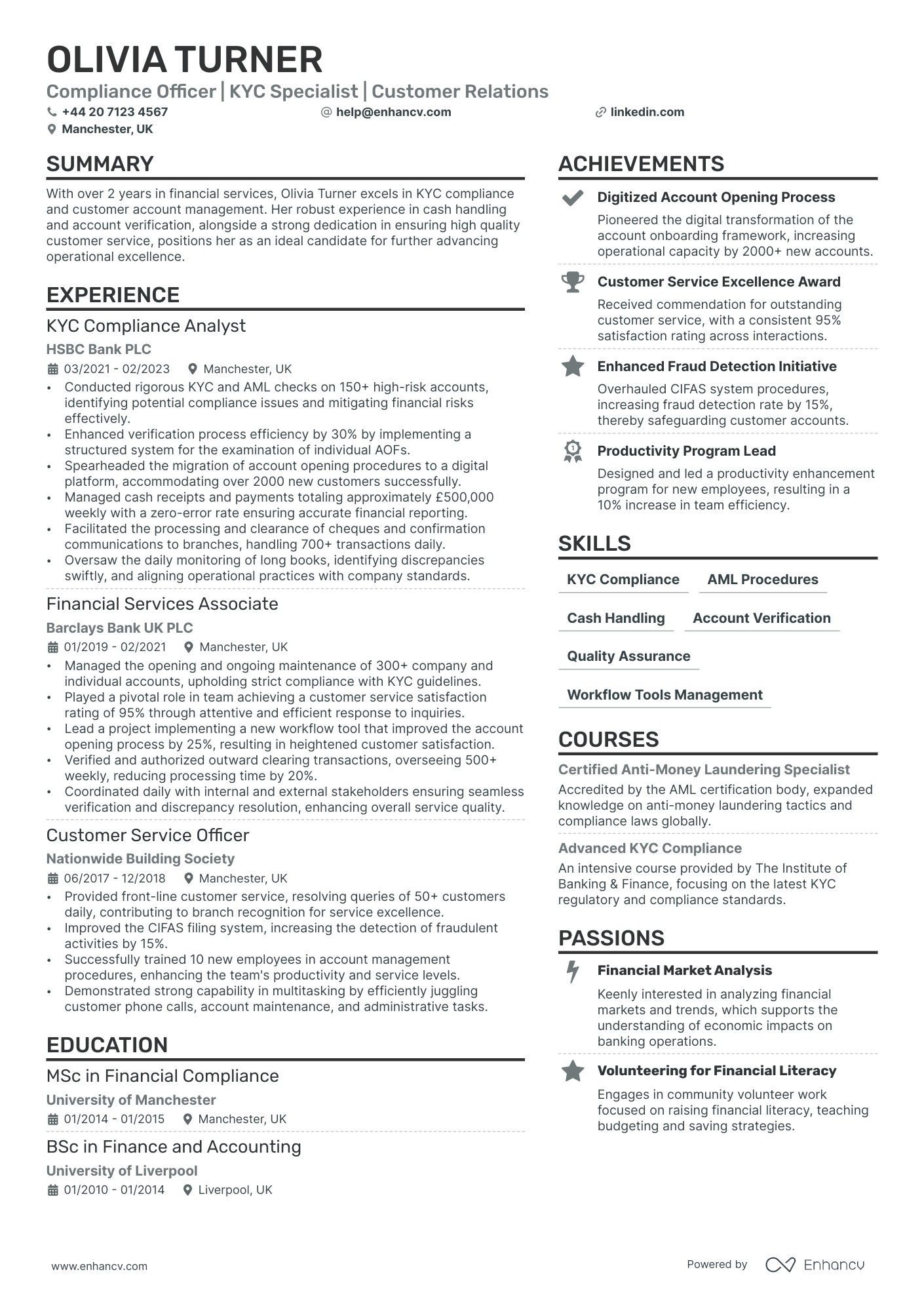 Banking CV Examples & Guide for 2024