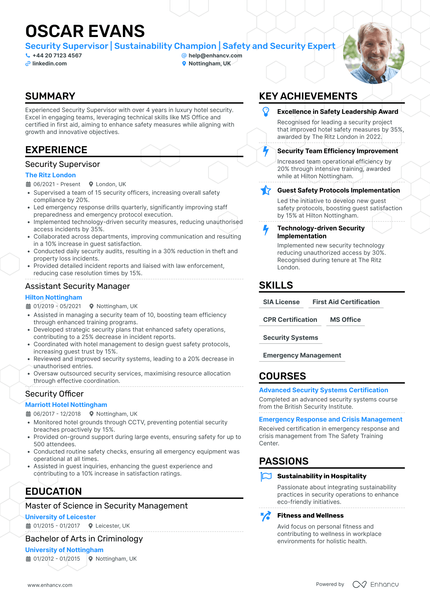 Security Guard CV Examples & Guide for 2026