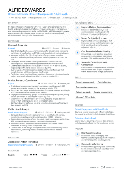 Market Research CV Examples & Guide for 2026