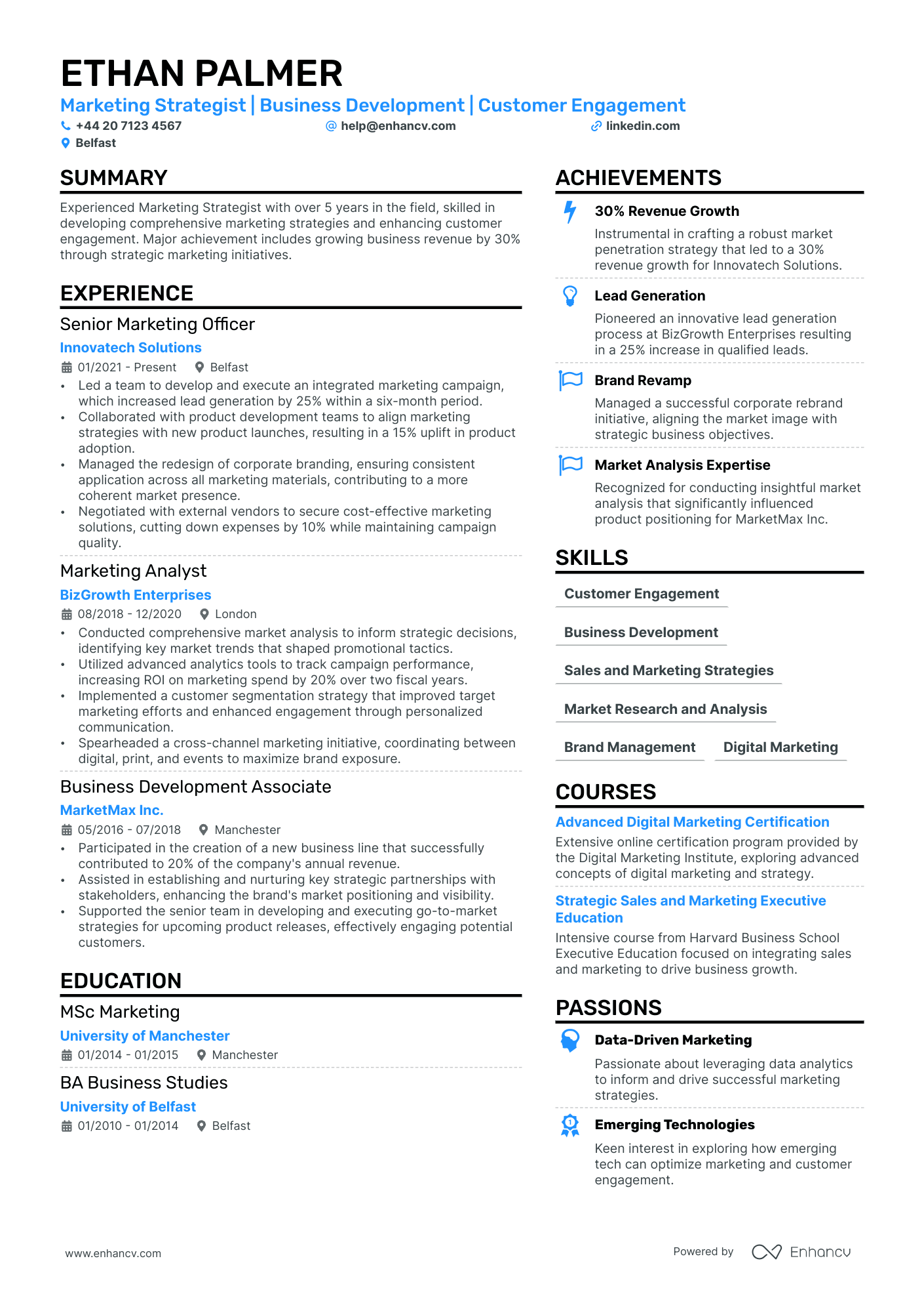 Sales And Marketing CV Examples & Guide for 2024