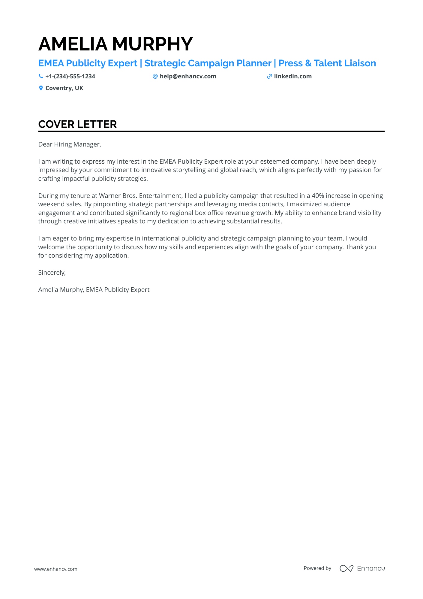 Sports Cover Letter Examples & Guide for 2026