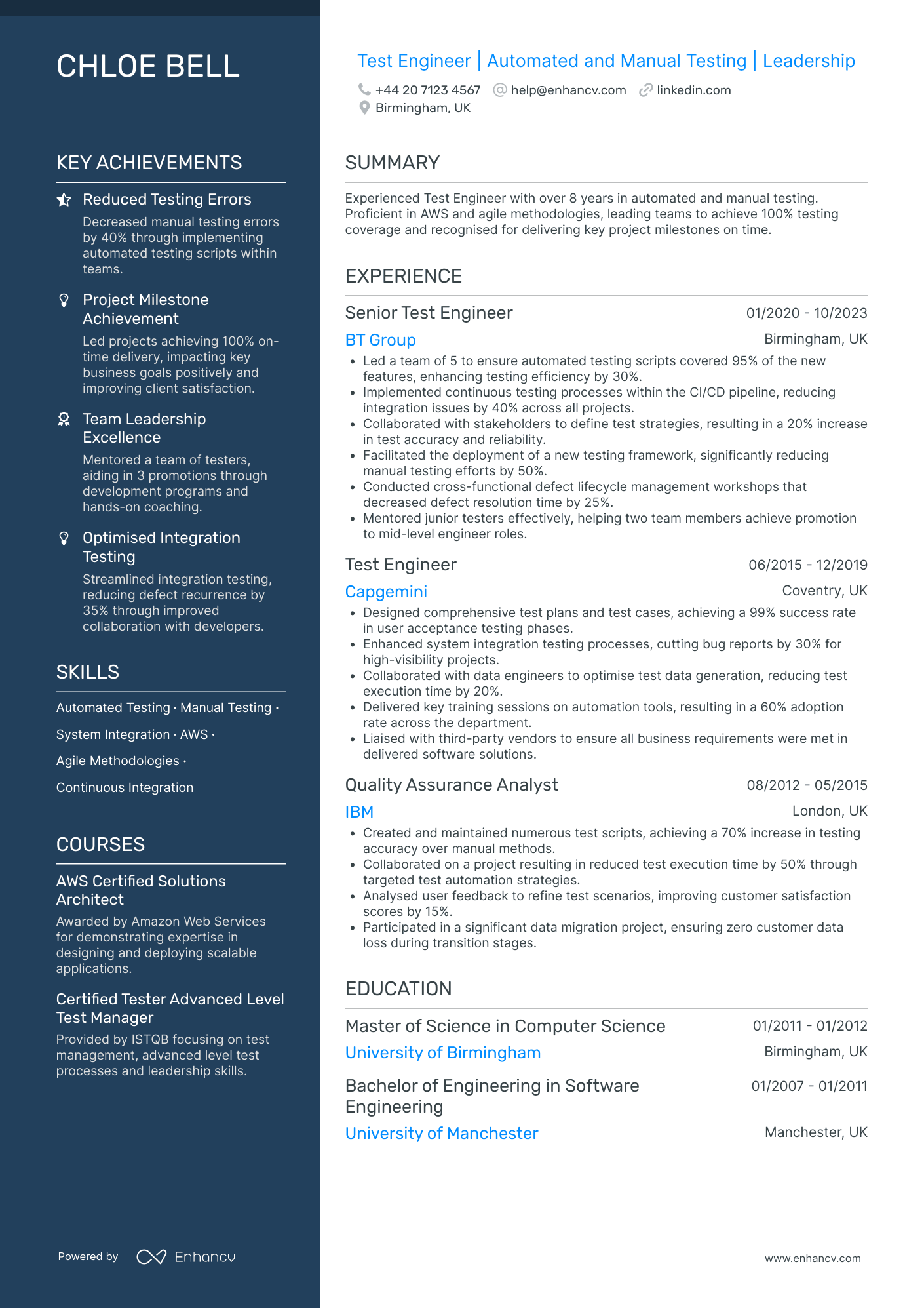Manual Tester CV Examples & Guide for 2026