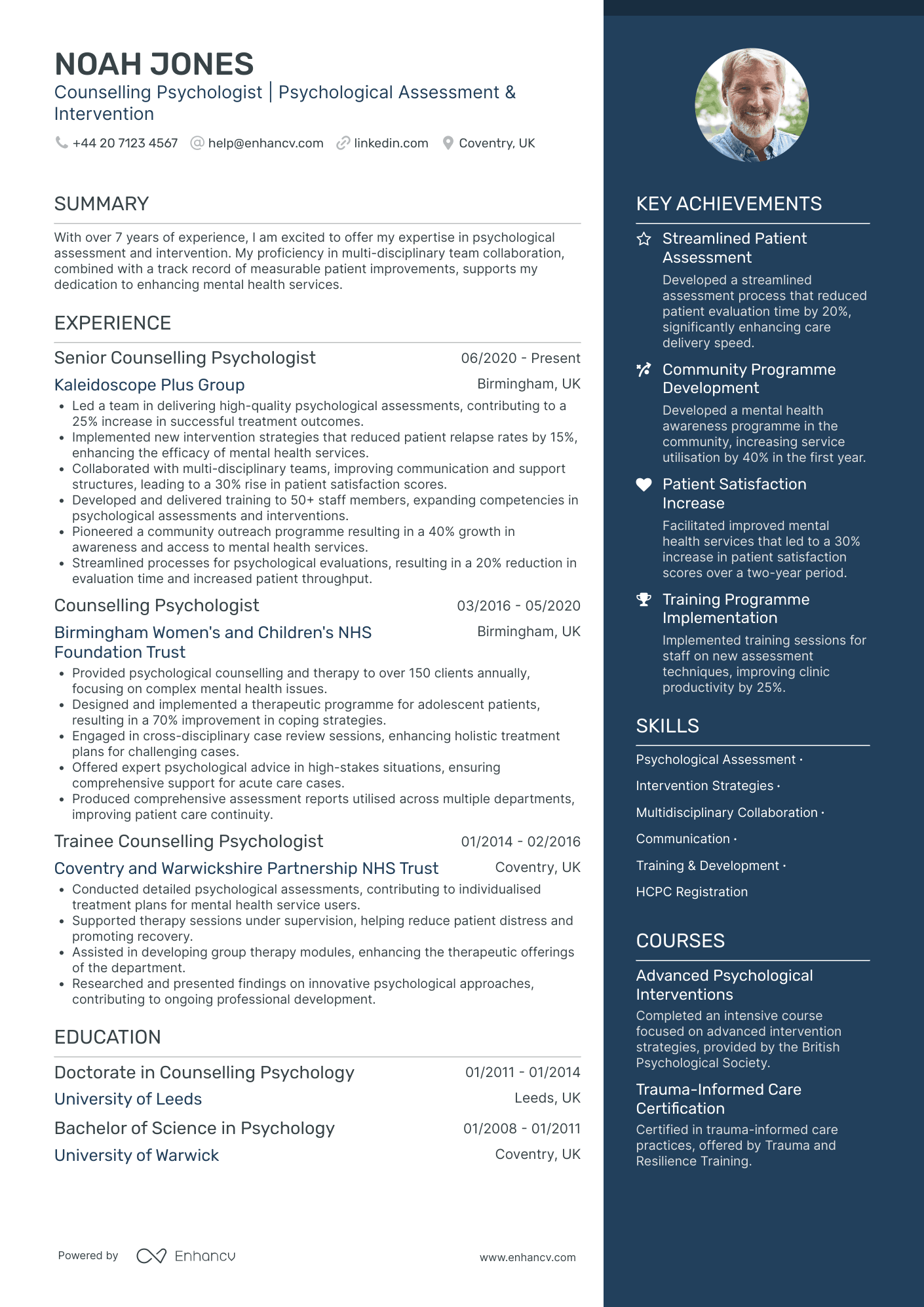 Psychologist CV Examples & Guide for 2026
