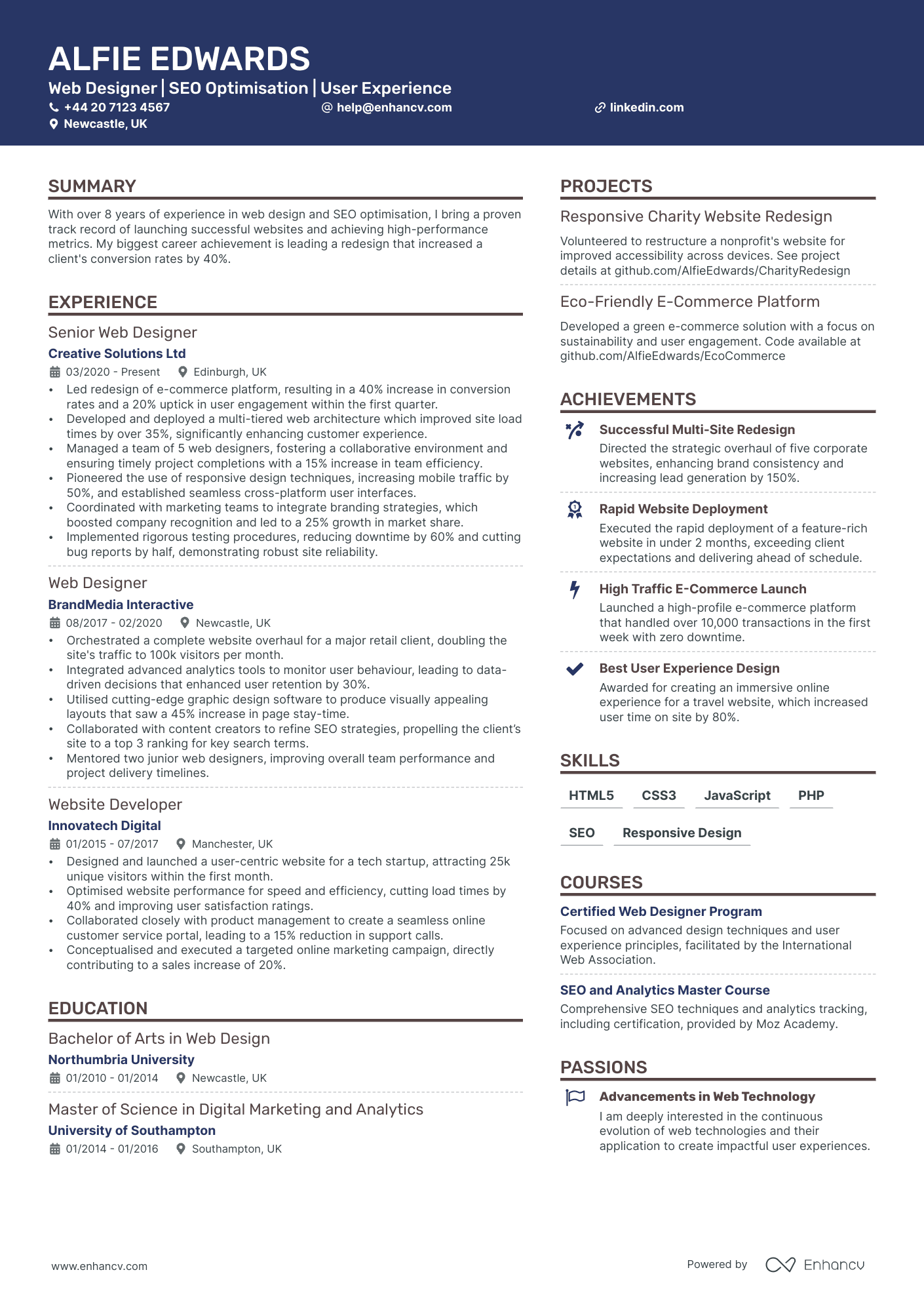 Developer CV Examples & Guide for 2025