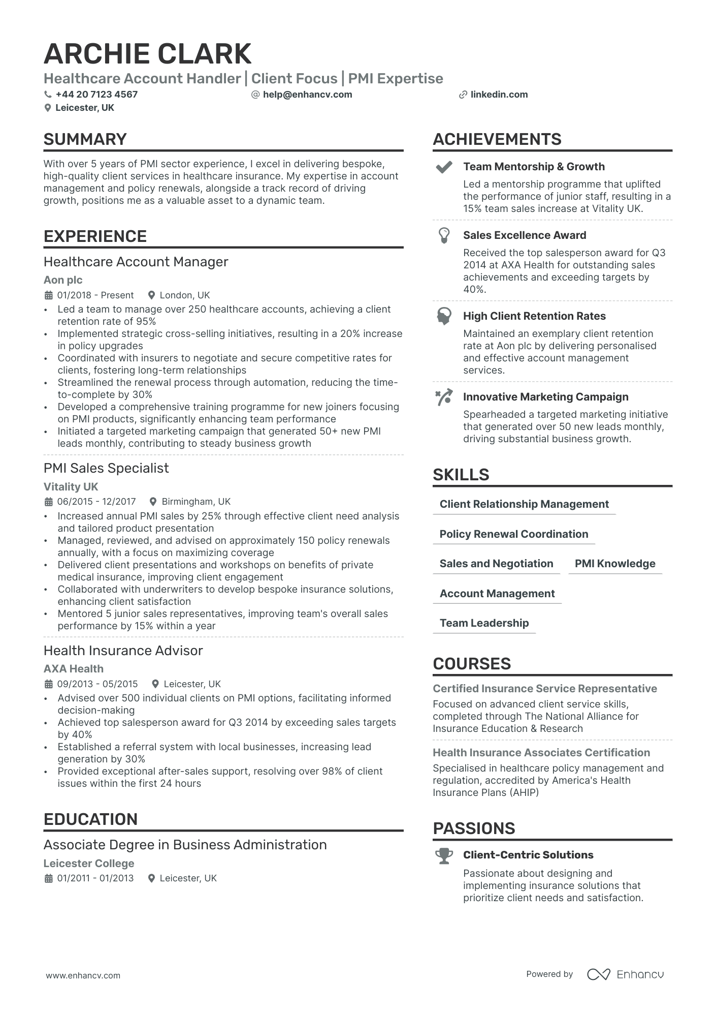 Insurance Broker CV Examples & Guide for 2024