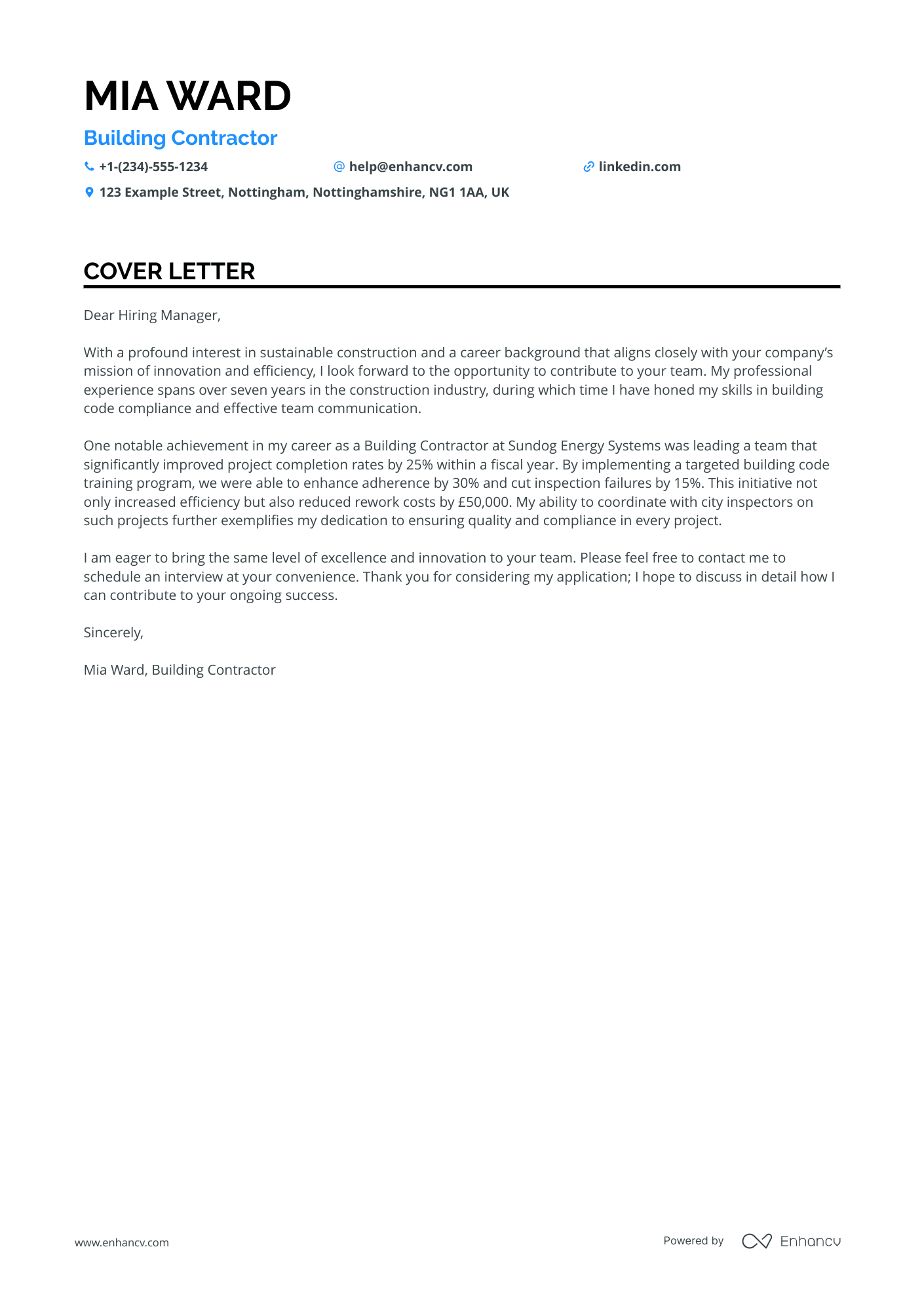 Contractor Cover Letter Examples & Guide for 2026