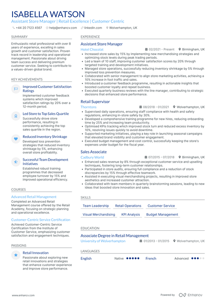 Shop Assistant CV Examples & Guide for 2026