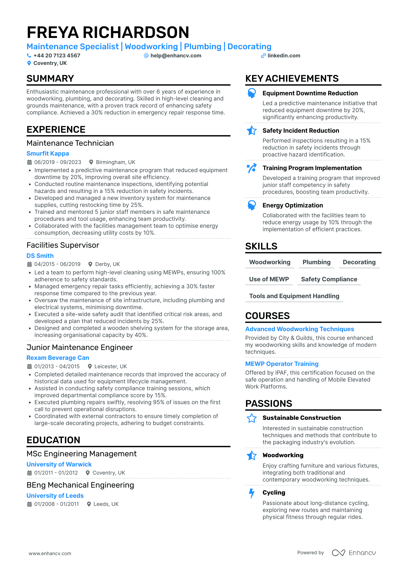 Handyman CV Examples & Guide for 2026