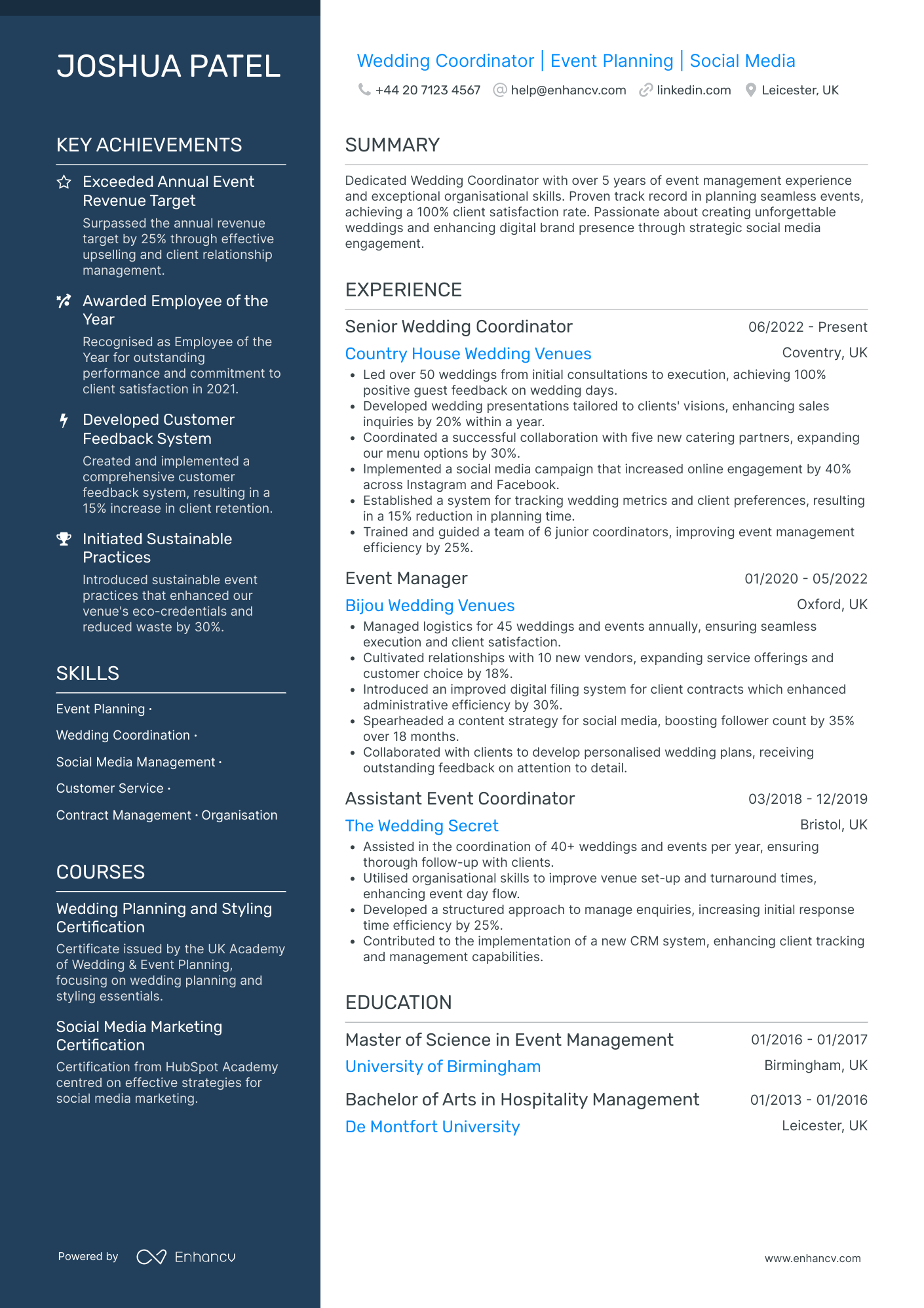 Event Planner CV Examples & Guide for 2026