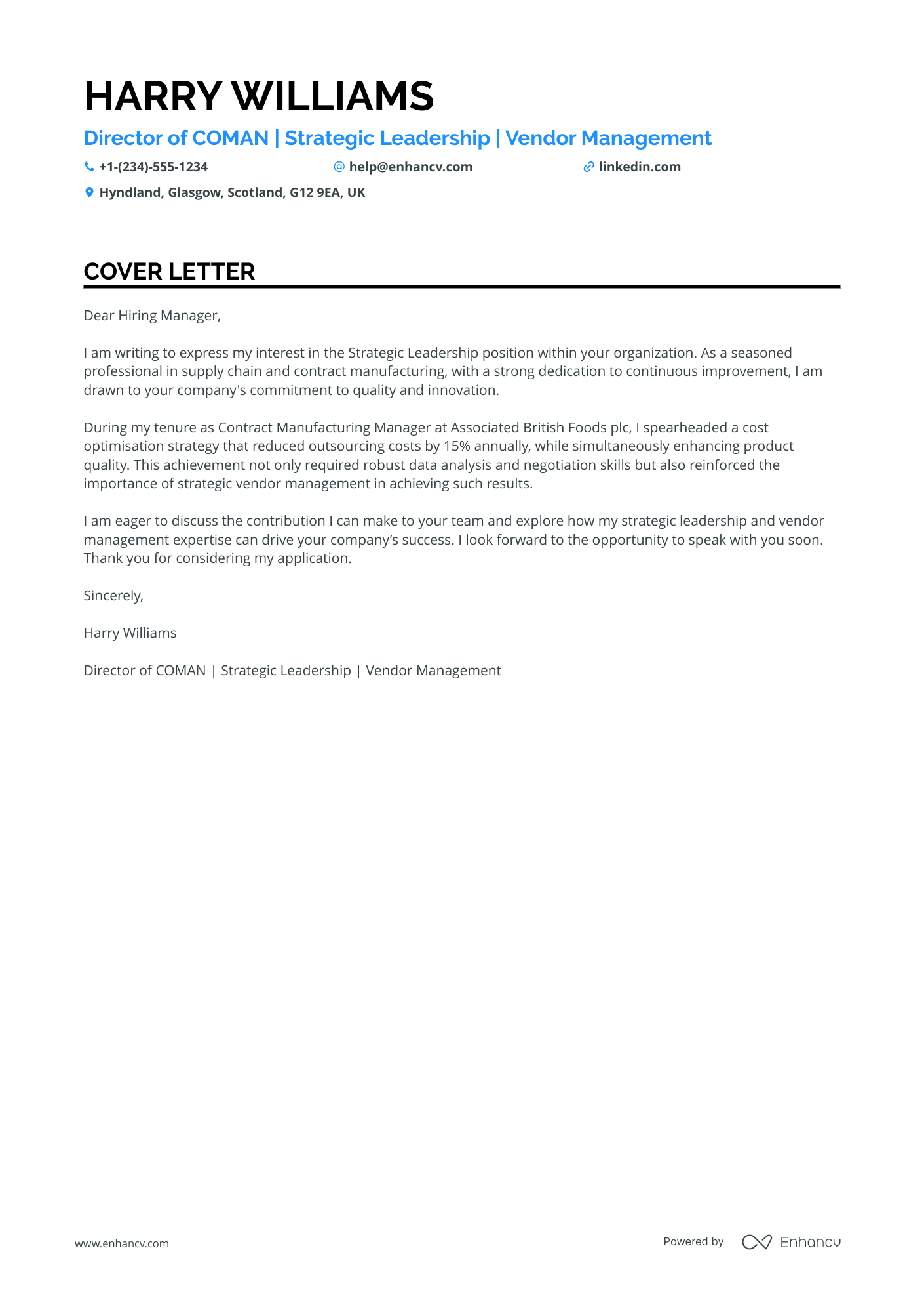 Contracts Manager Cover Letter Examples & Guide for 2025