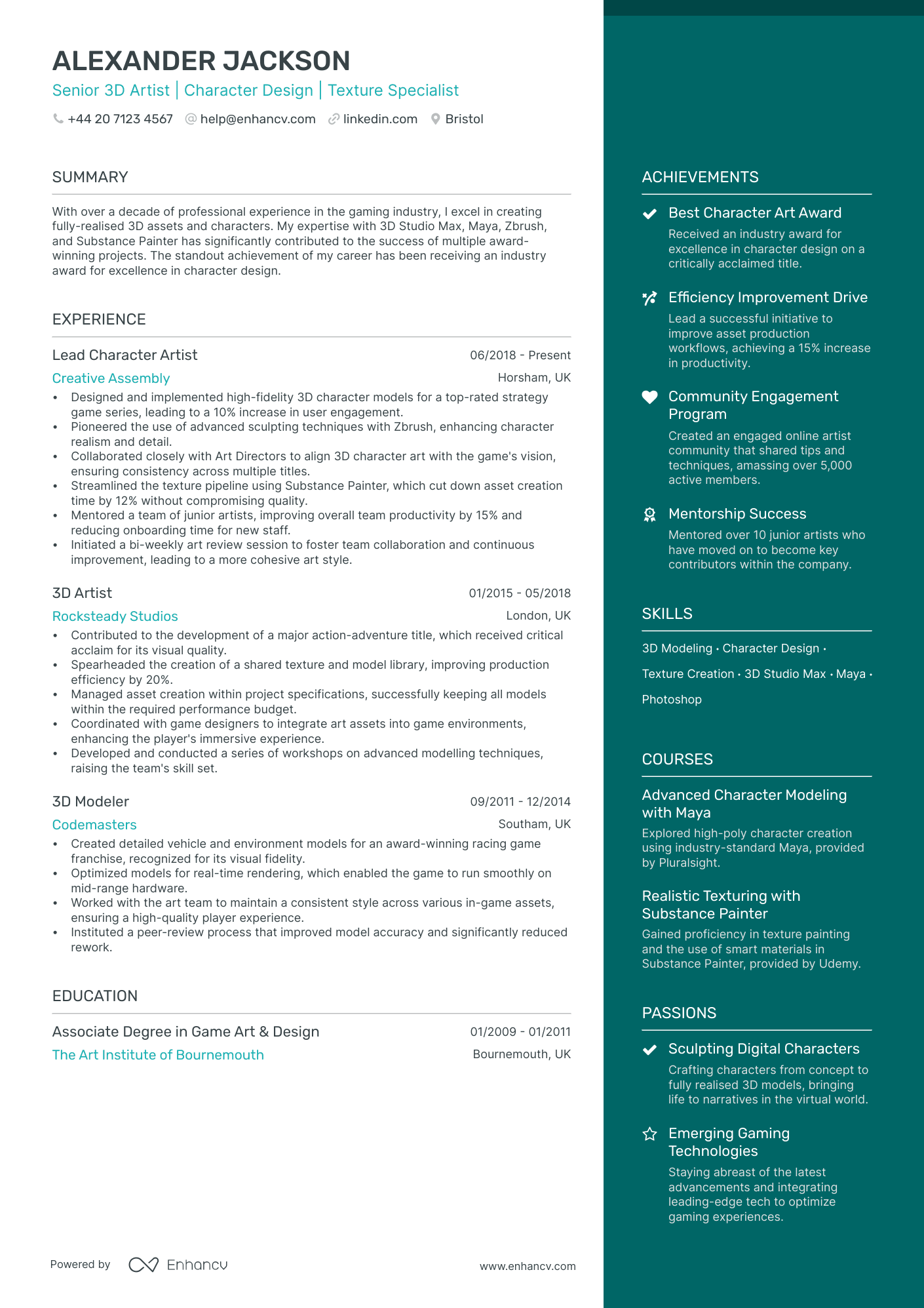 Artist CV Examples & Guide for 2025