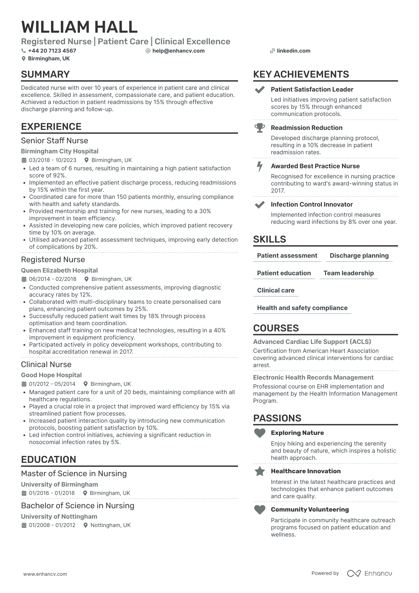 Registered Nurse CV Examples & Guide for 2026