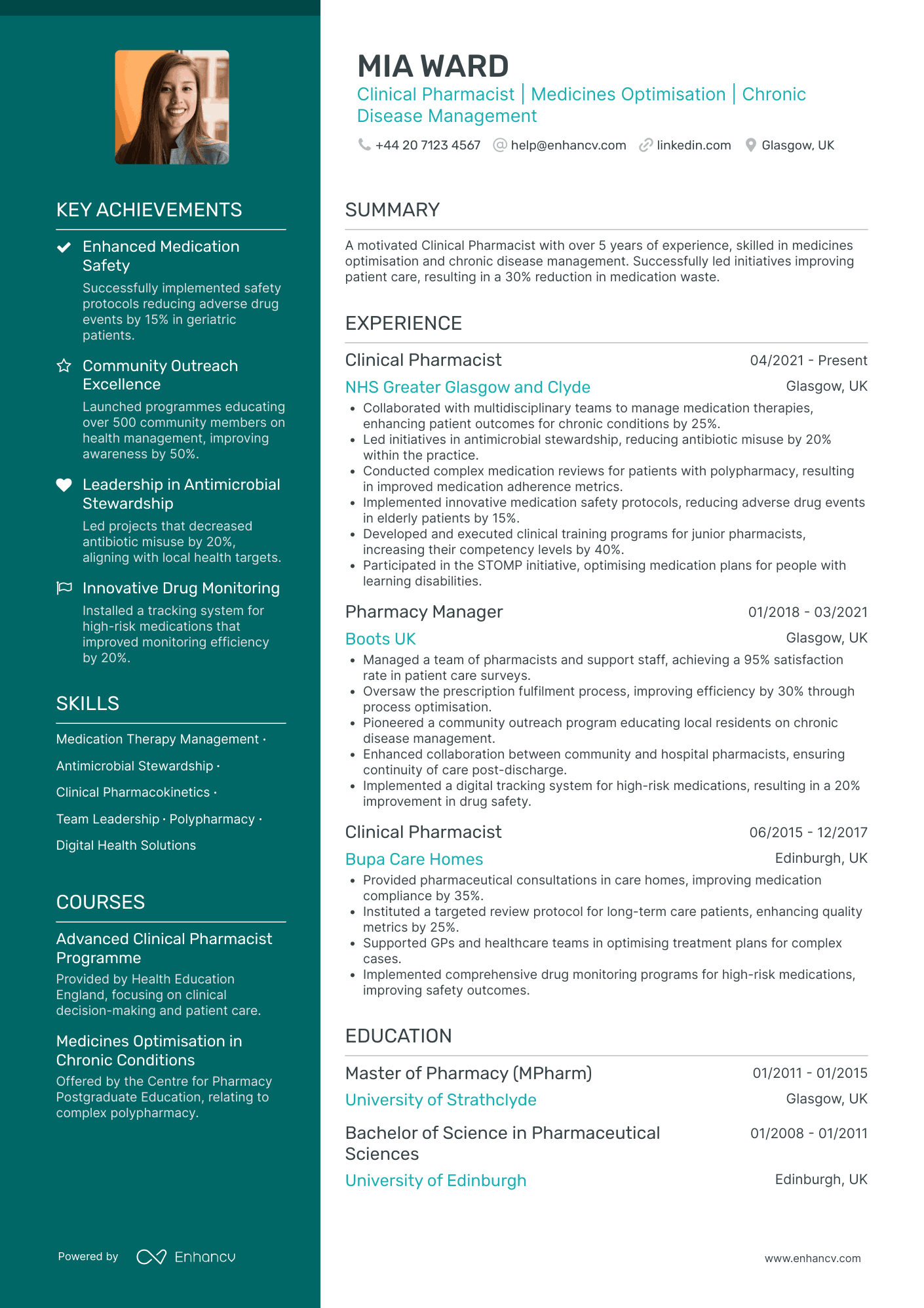 Pharmacist CV Examples & Guide for 2025