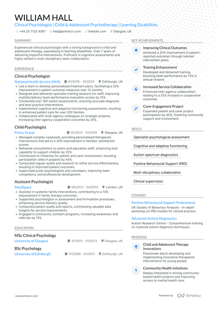 Psychologist CV Examples & Guide for 2026