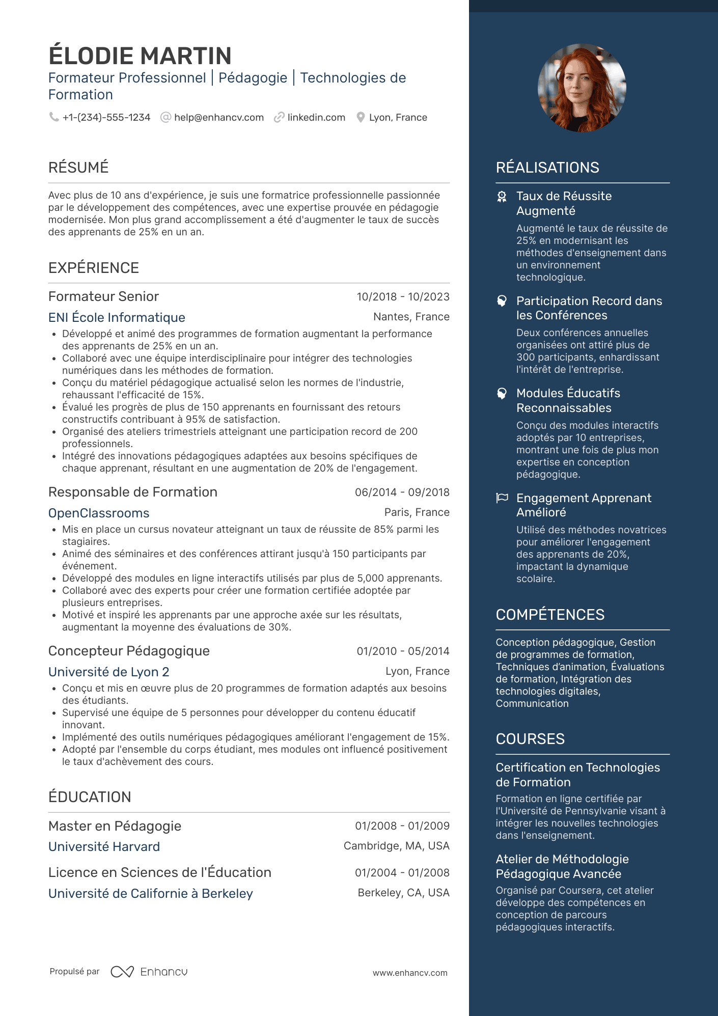 CV de formateur : Télécharger le modèle gratuit en ligne