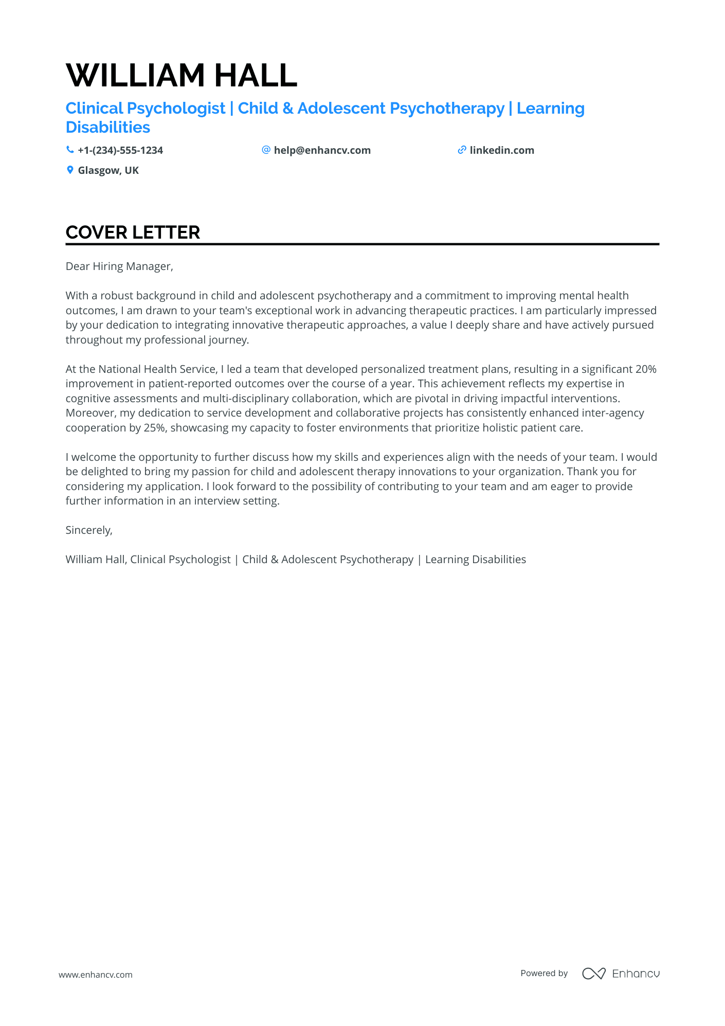 Psychologist Cover Letter Examples & Guide for 2025