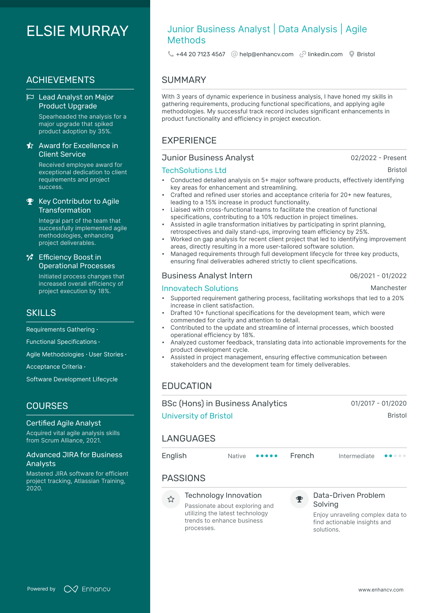 Junior Business Analyst CV Examples & Guide for 2025
