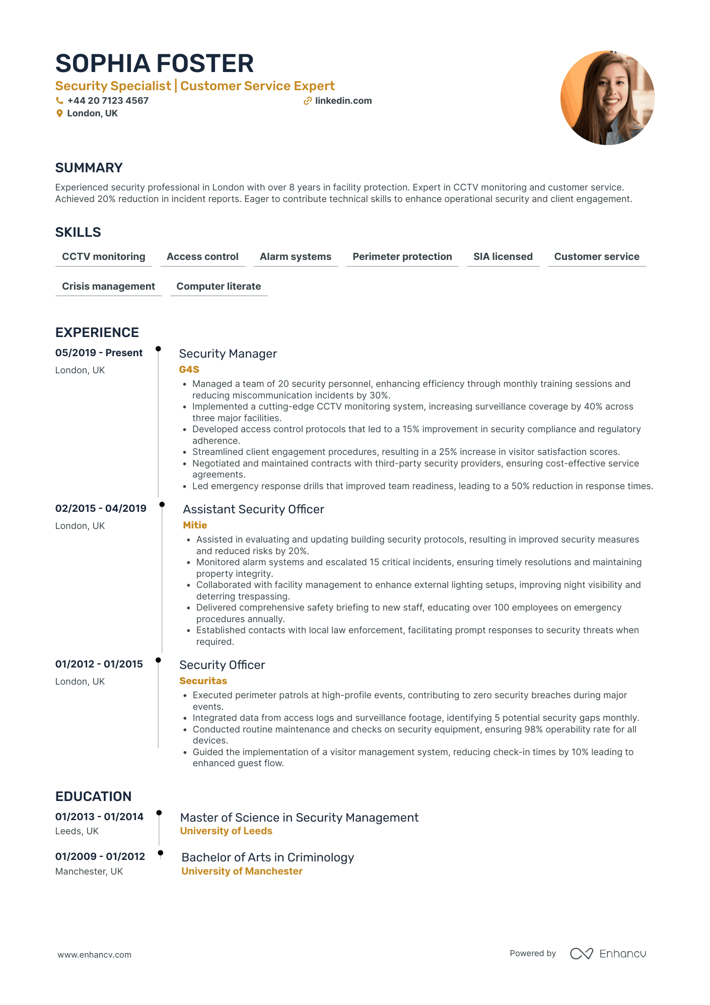 Security Officer CV Examples & Guide for 2026