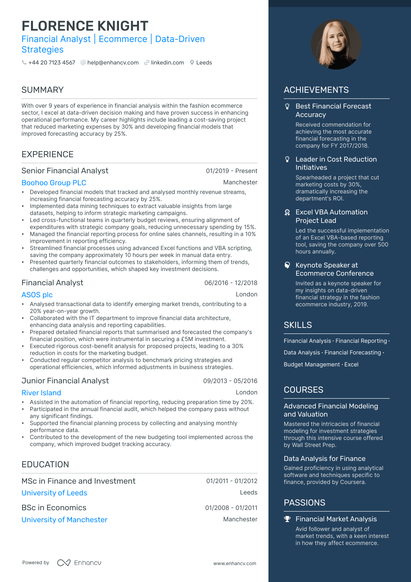 Financial Analyst CV Examples & Guide for 2025