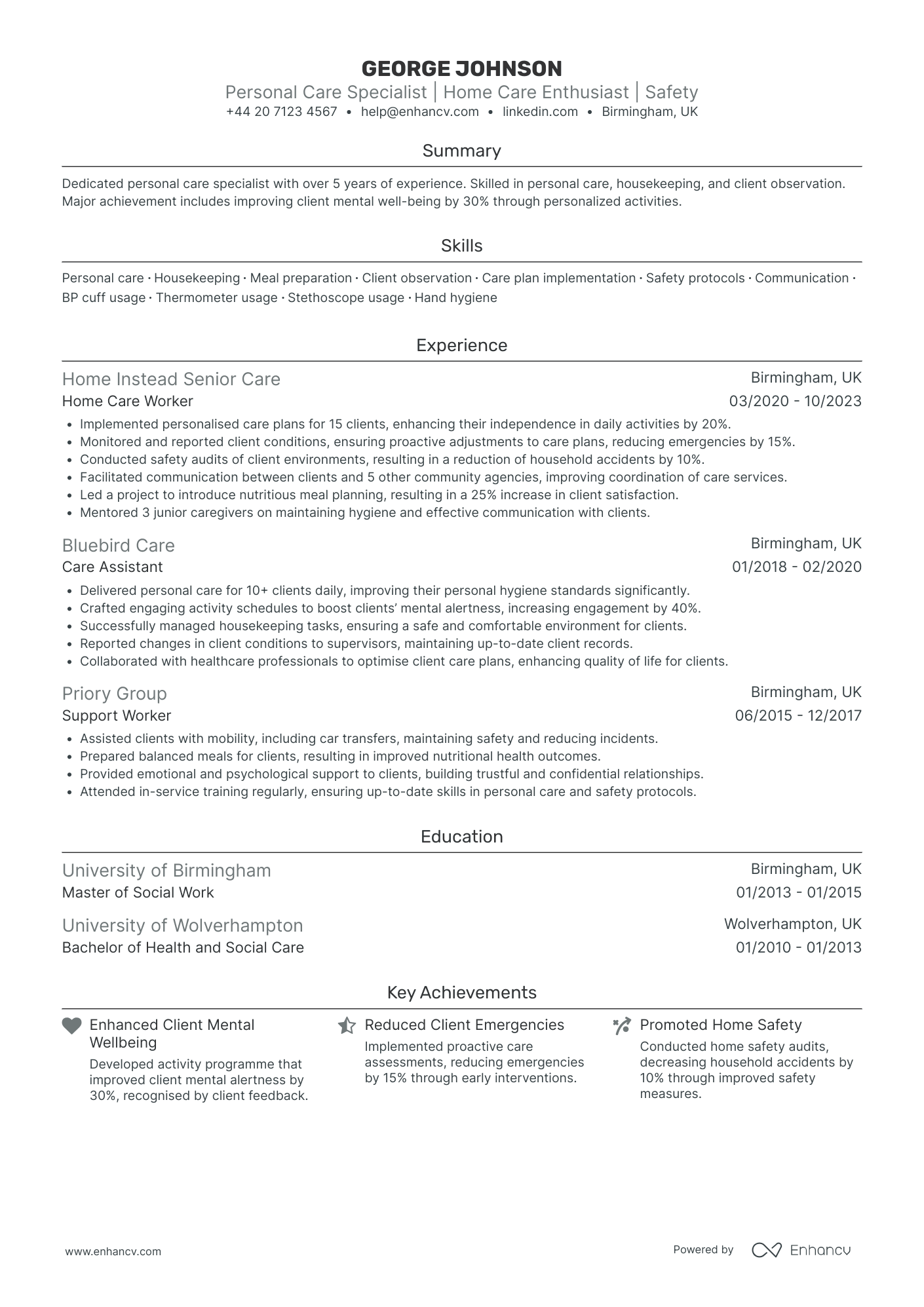 Care Worker CV Examples & Guide for 2026