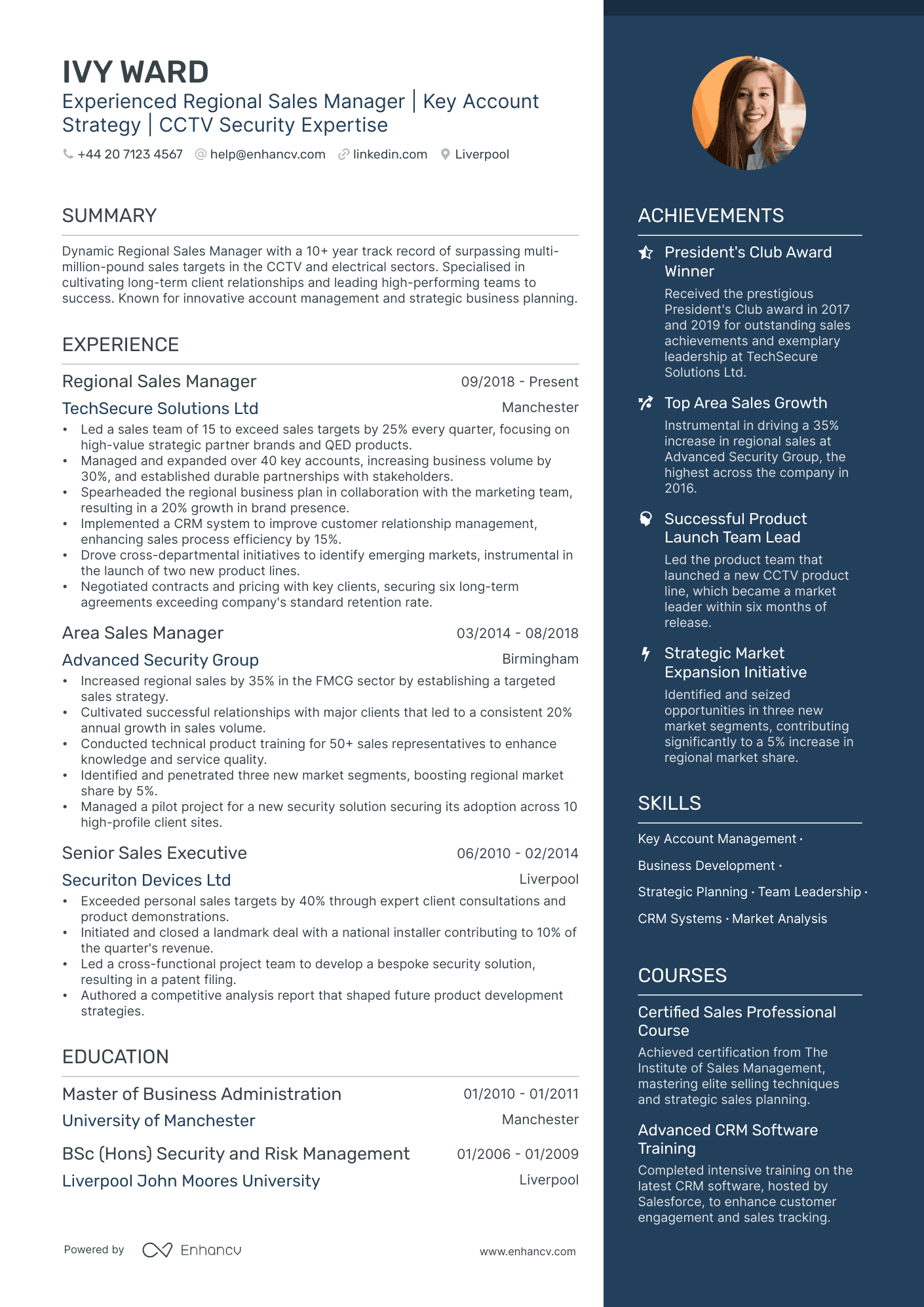 Sales Manager CV Examples & Guide for 2025