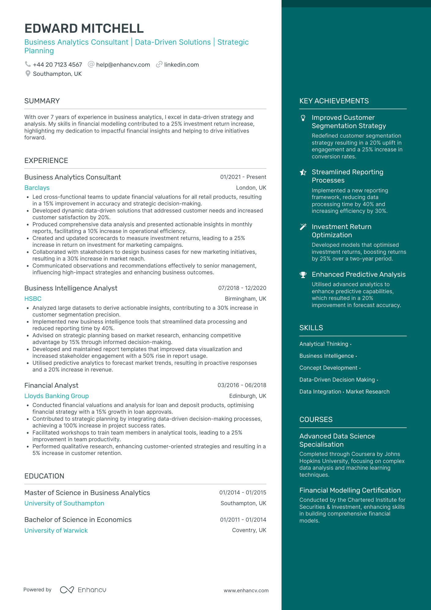 Senior Business Analyst CV Examples & Guide for 2026
