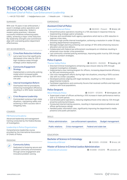 Police Officer CV Examples & Guide for 2026